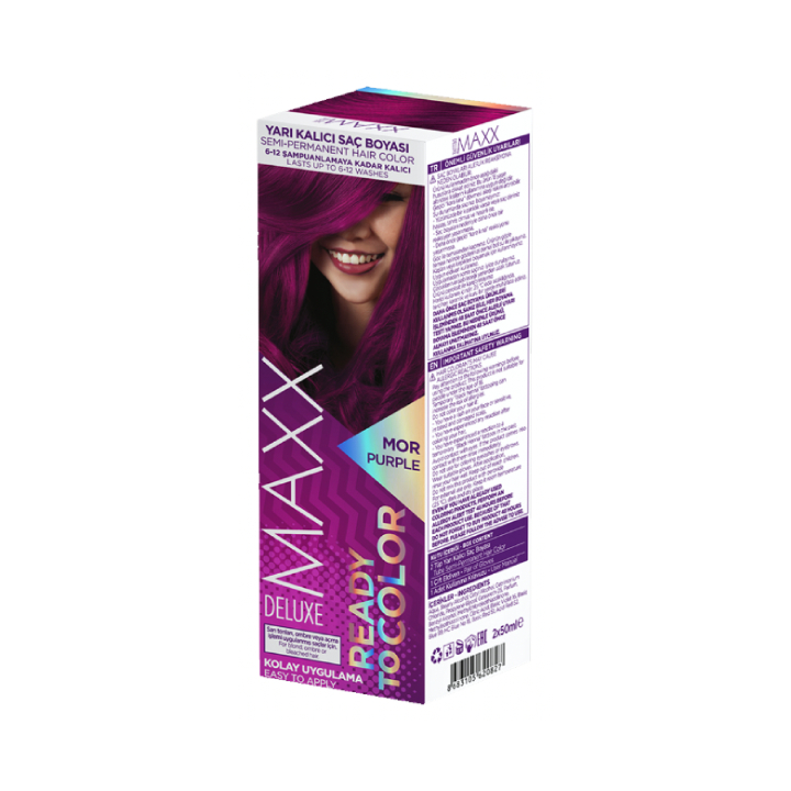 Sea Color Боја за коса Maxx Deluxe 2x50ml Purple Најголема онлајн
