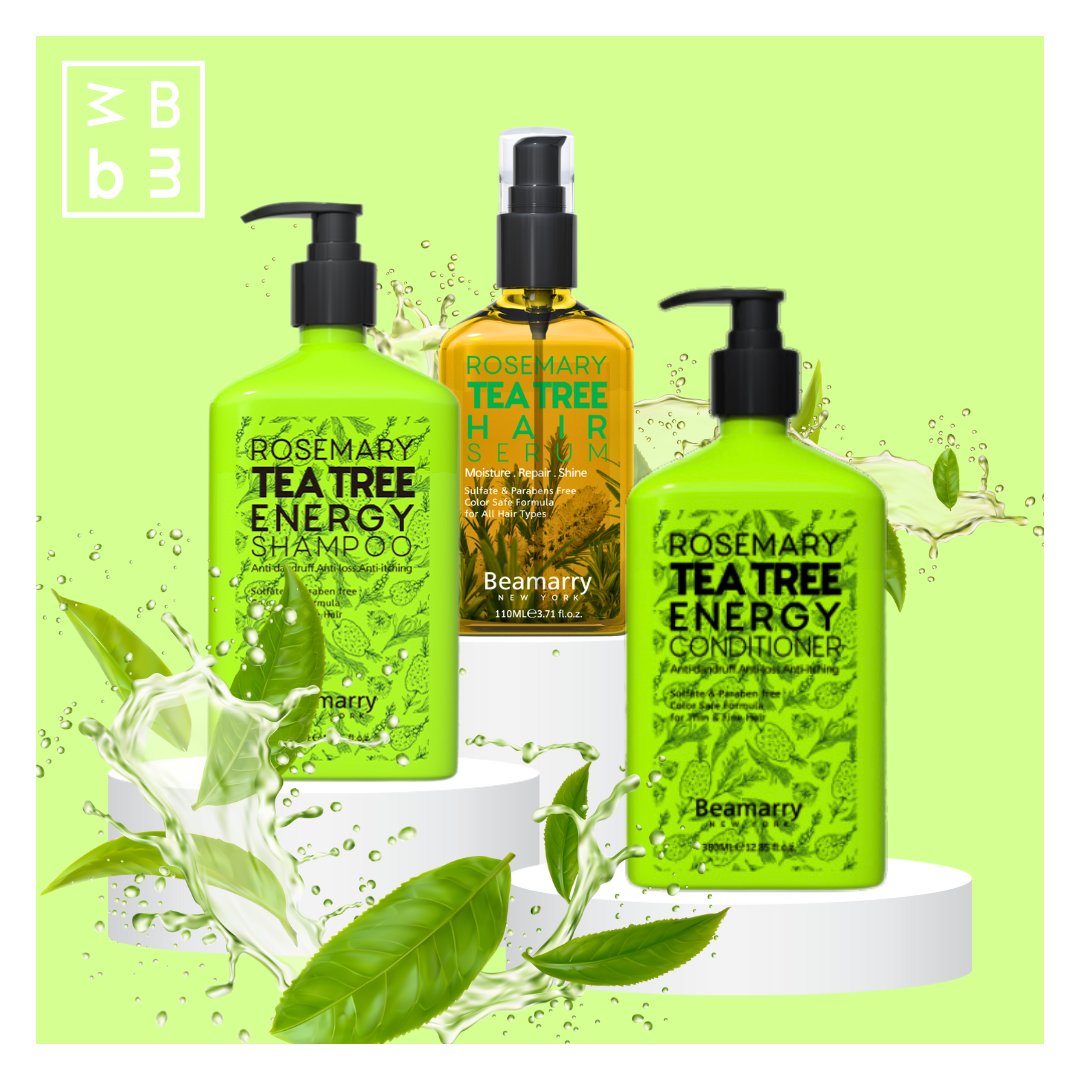 BEAMARRY Rosemarry Tea Tree - Сет За Чуствителен Скалп, Против Првут И ...