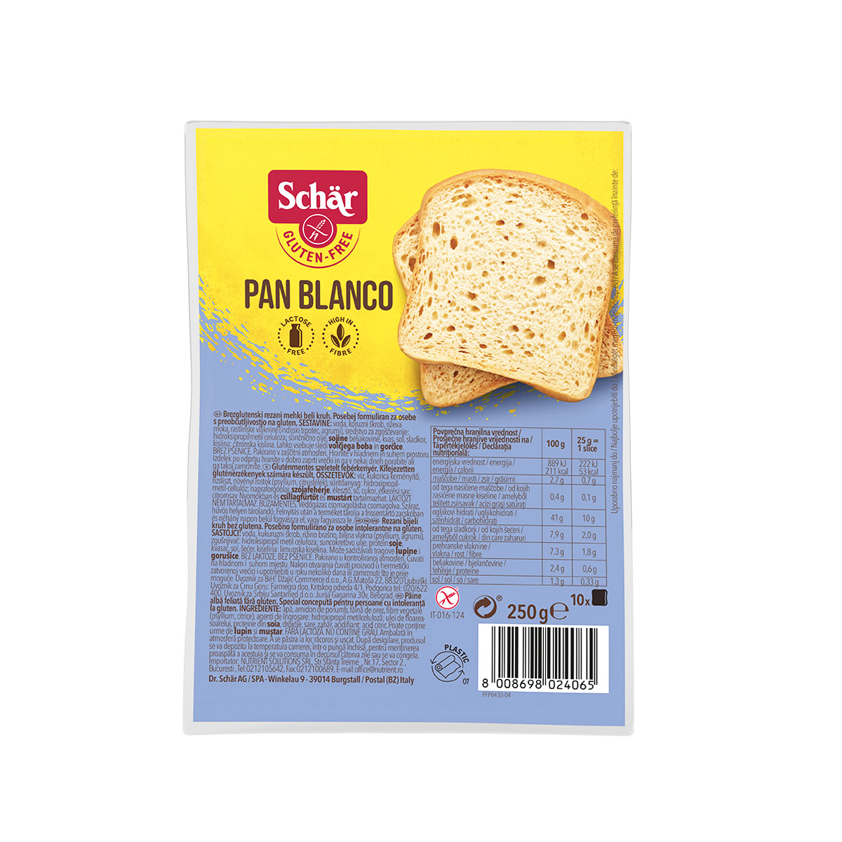 Schar Pan Blanco Bijeli kruh bez glutena, 250 g | Online prodaja ...