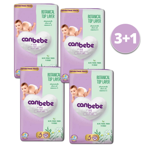Canbebe 3+1 Пелени бр.5 / 52 / 11-16 kg | Најголема онлајн продавница ...