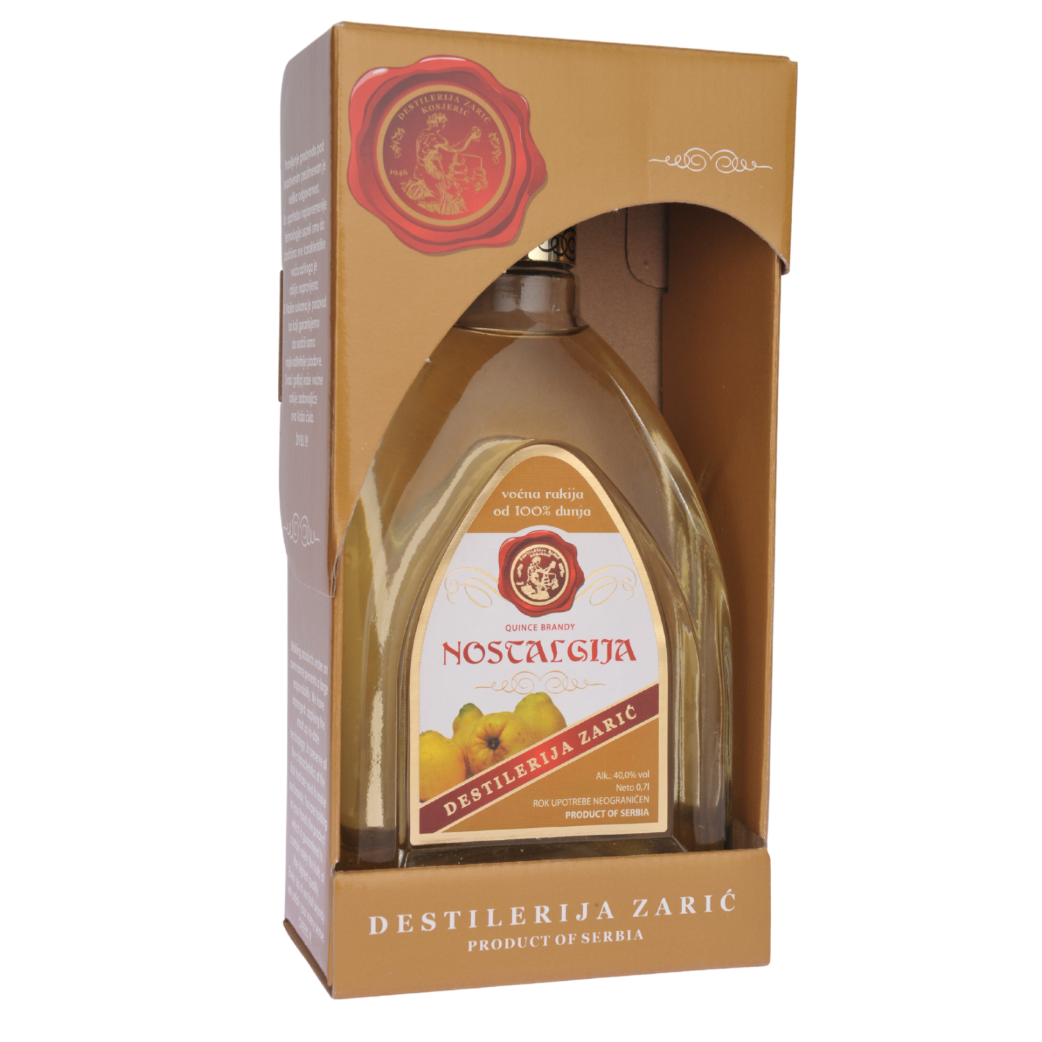 Zarić Rakija Nostalgija, Dunja, 0.7l | Online prodaja | Ananas