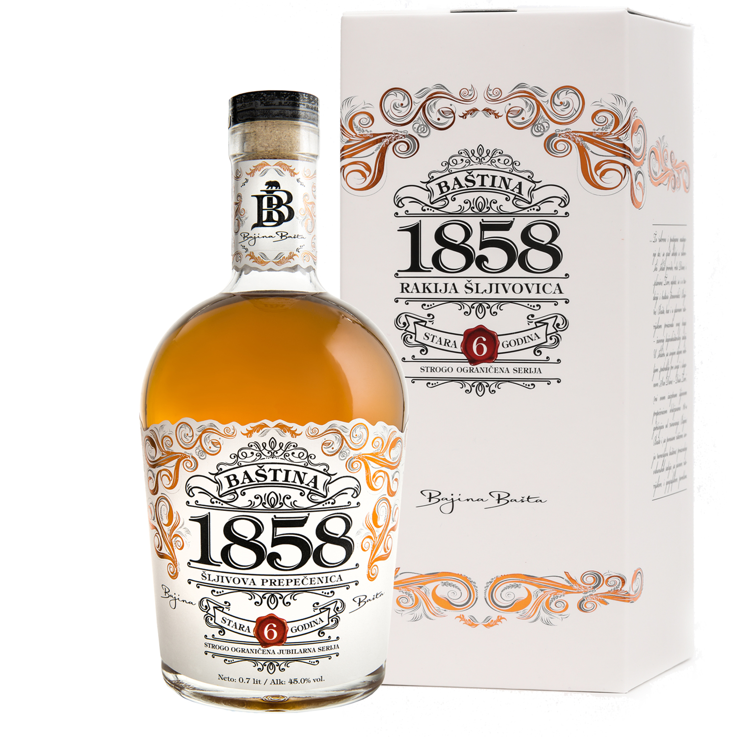 BB Klekovača Rakija sa kutijom, Šljiva, Prepečenica, 0.7l | Online ...