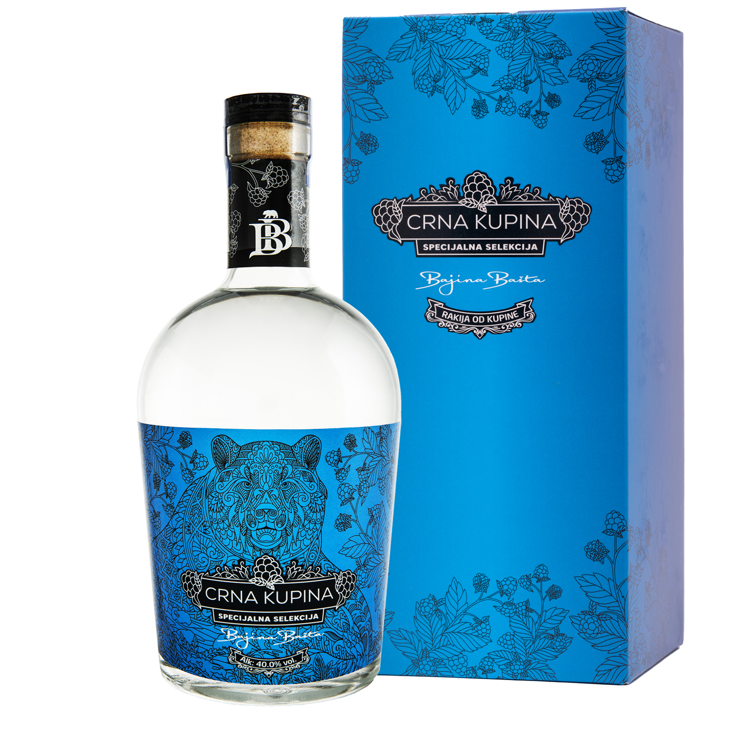 BB Klekovača Rakija sa kutijom, Crna kupina, 0.7l | Online prodaja | Ananas