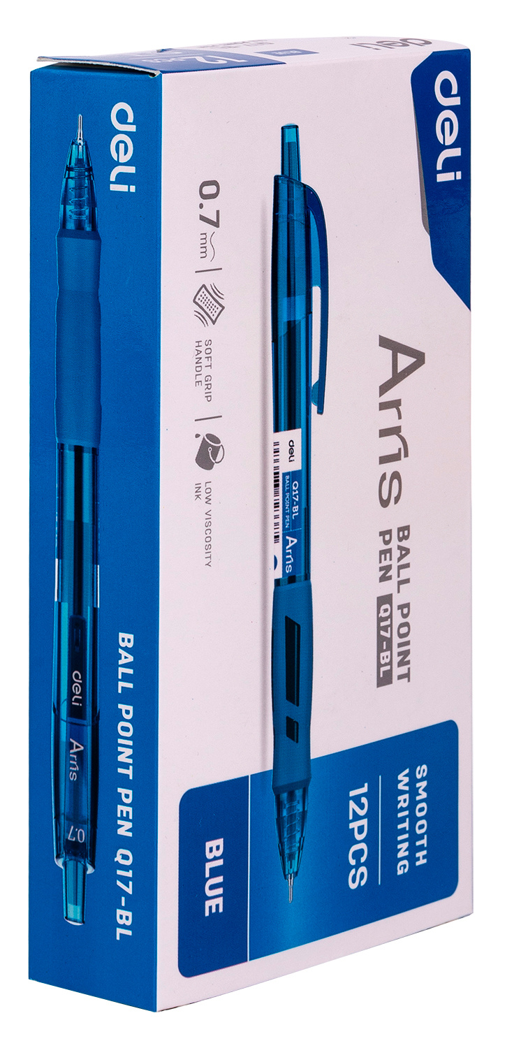 DELI Пенкало arris ball point q17-bl 0,7mm 1/12 | Најголема онлајн ...