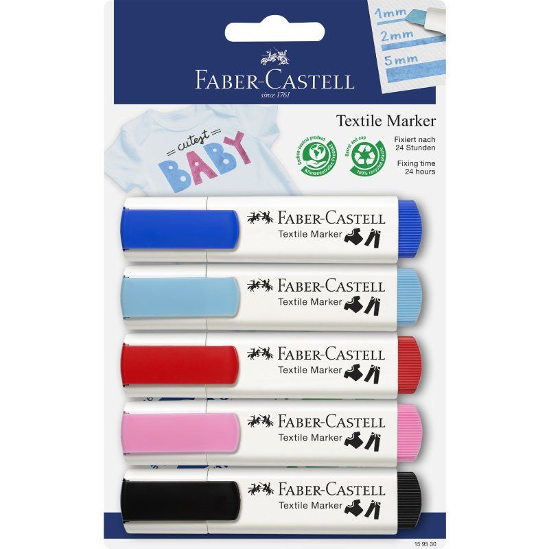 FABER CASTELL Set flomastera/markera za tekstil baby-party 5/1 159530 ...
