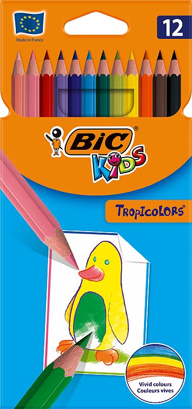 BIC Drvene bojice TROPICOLORS 12/1 | Online prodaja | Ananas