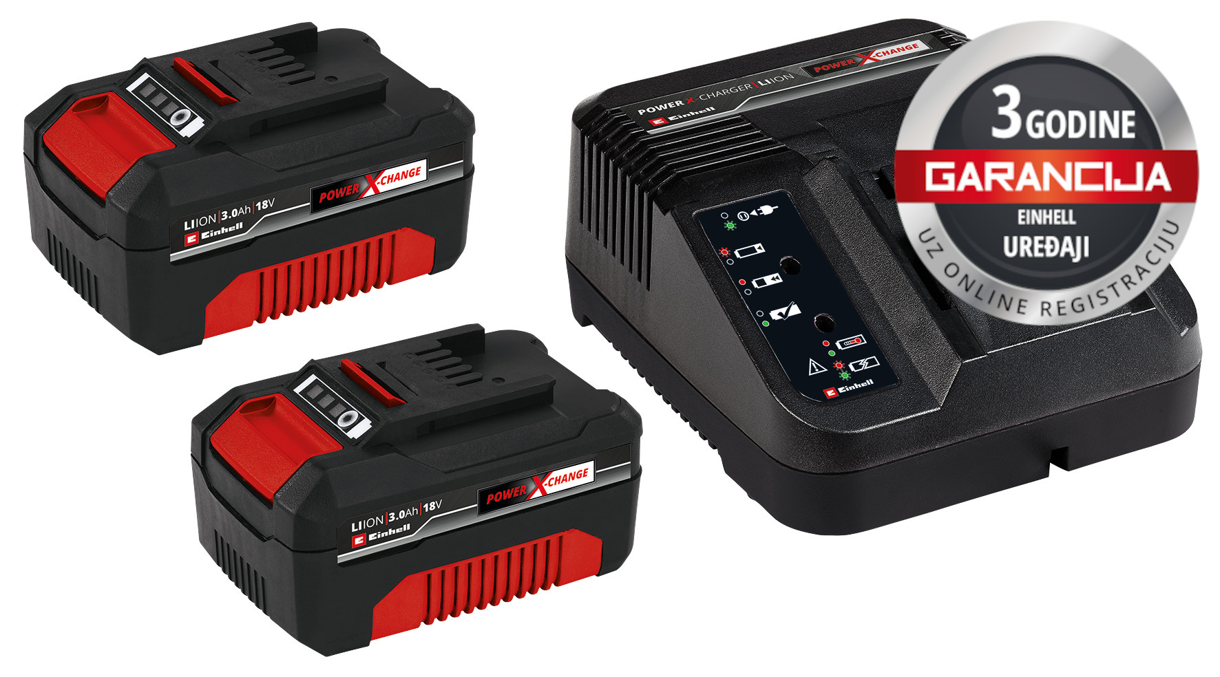 Полнач EINHELL 2x 3.0Ah и комплет PXC од 30 минути | Најголема онлајн ...