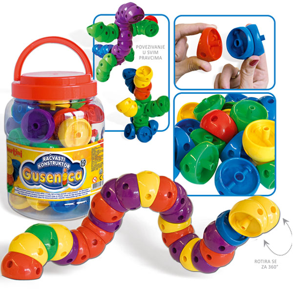 PERTINI Račvasti konstruktor Gusenica 50/1 šareni | Online prodaja | Ananas