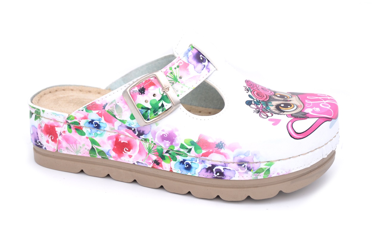 DOSS Ženske klompe Fantasy Sova bele | Online prodaja | Ananas