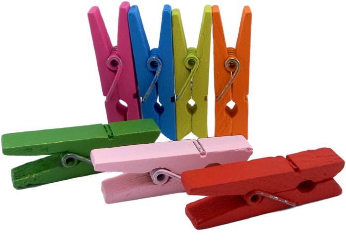 MEMORIS Craft drvene ukrasne štipaljke 2/1 šarene | Online prodaja | Ananas