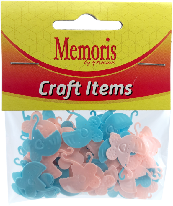 MEMORIS Craft ukrasi u obliku dečijih kolica 5/1 plavo-roze | Online ...