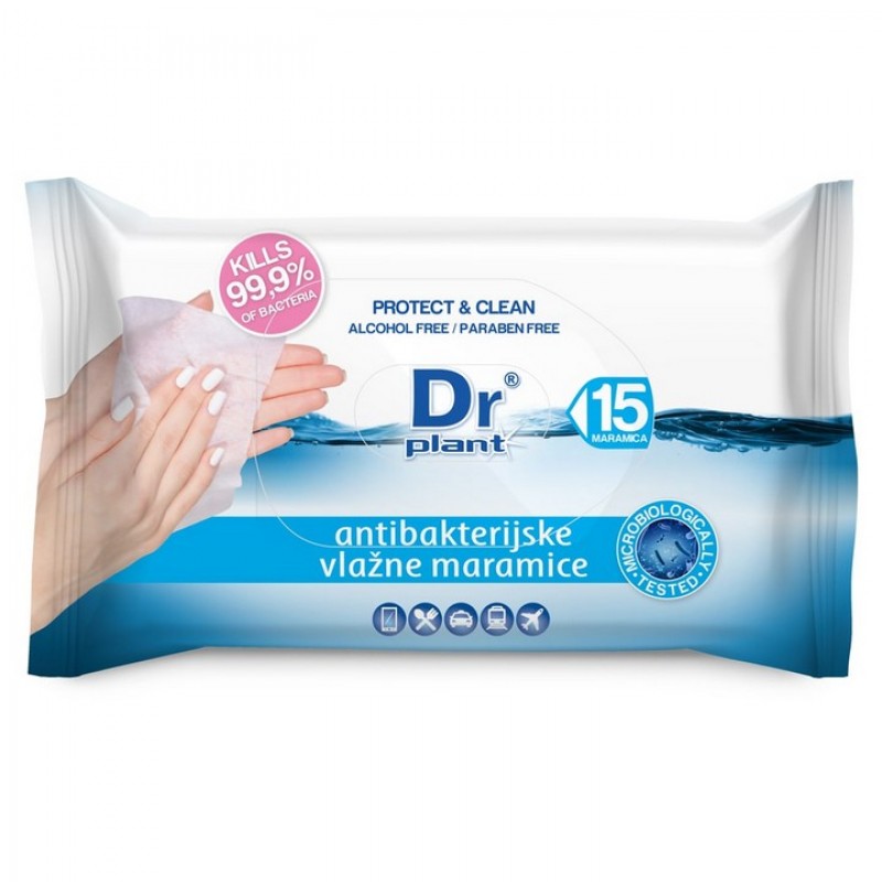 Dr Plant Antibakterijske vlažne maramice 15 maramica | Online prodaja ...