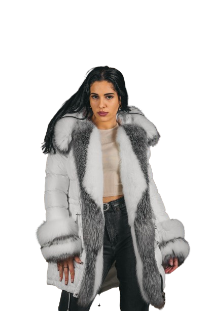 Diva Furs Ženska jakna sa prirodnim krznom Tina, Bela | Online prodaja ...