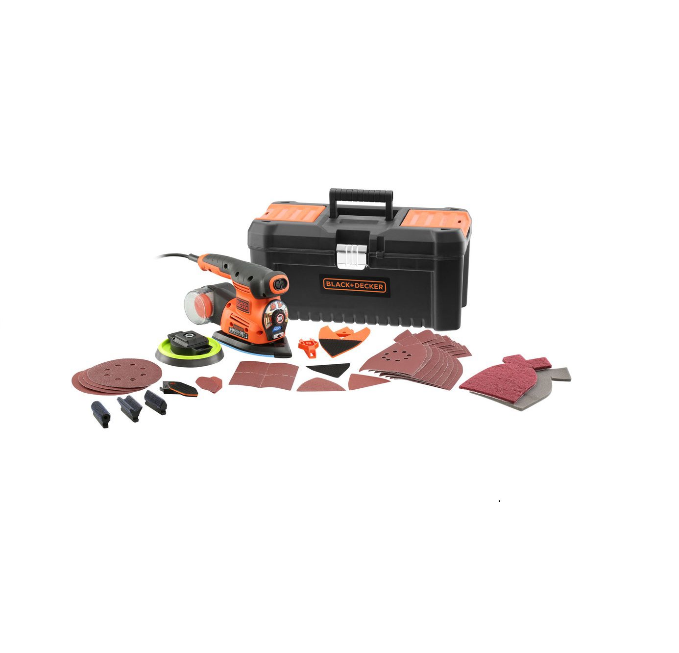 BLACK DECKER Вибрациска мулти брусилка 4 in 1 220W прибор куфер ...