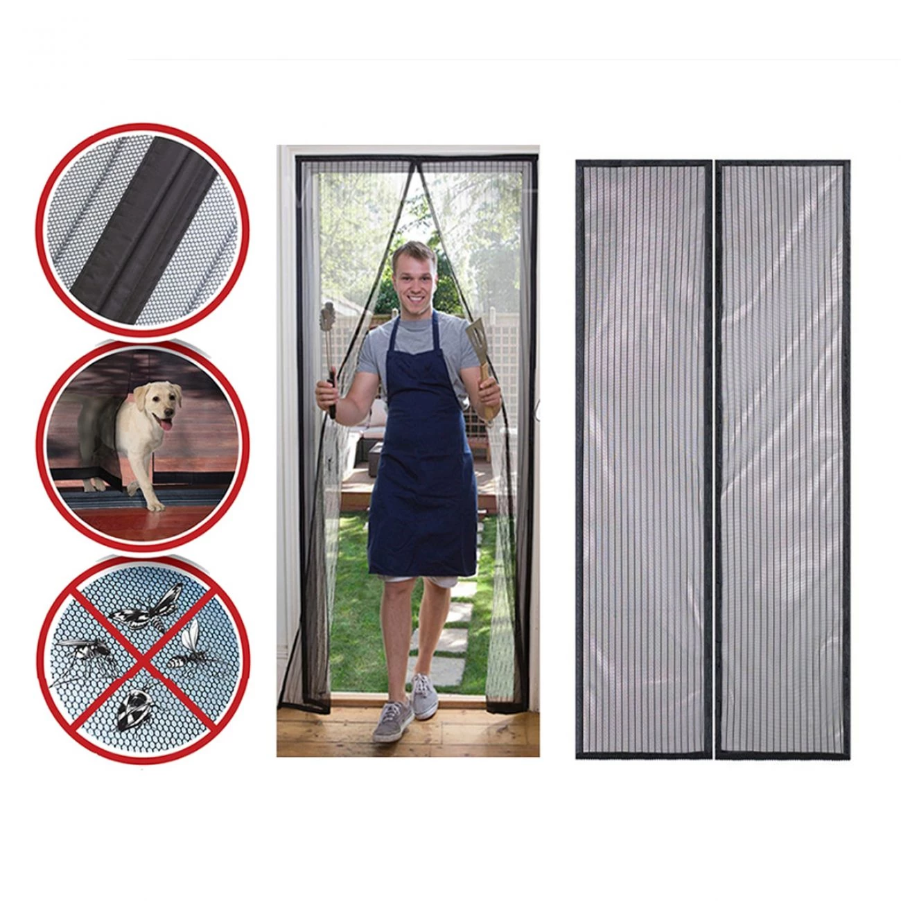 Magična mreža za komarce, Crna, 210 x 100 cm | Online prodaja | Ananas