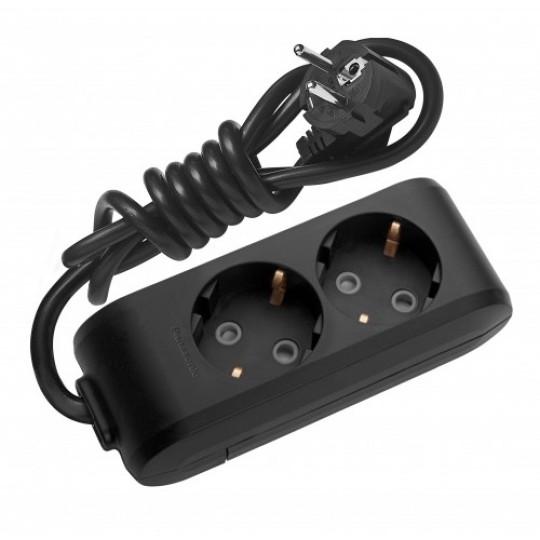 PANASONIC Produžni kabl sa 2 utičnica 2Mx5m 3x1,5mm2 16A 250V WLTB0425-2BL EU4 X-tendia crni ...