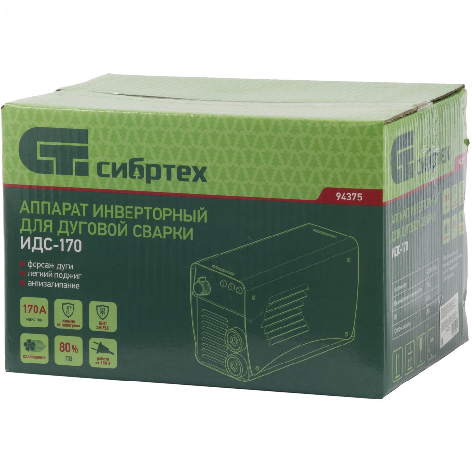 СИБРТЕХ Инвертер апарат за заварување IDS-170 170A PV 80% D1.6-3.2mm ...