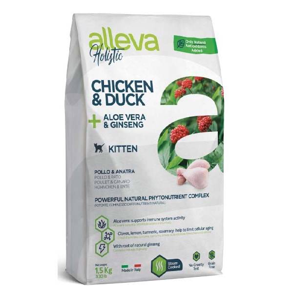 ALLEVA Suva hrana za mačke Holistic Kitten piletina i pačetina sa aloe ...