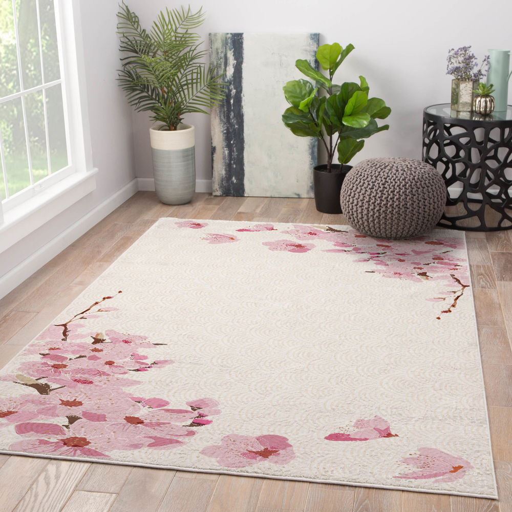 MEY HOME Tepih sa roze cvetovima 3D MEY-206 bež | Online prodaja | Ananas