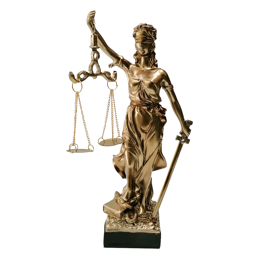 Skulptura boginje pravde zlatna | Online prodaja | Ananas