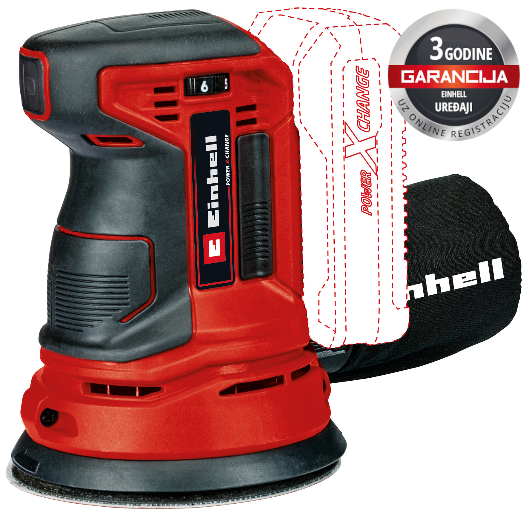 EINHELL Akumulatorska ekscentrična brusilica TE-RS 18 Li - Solo ...