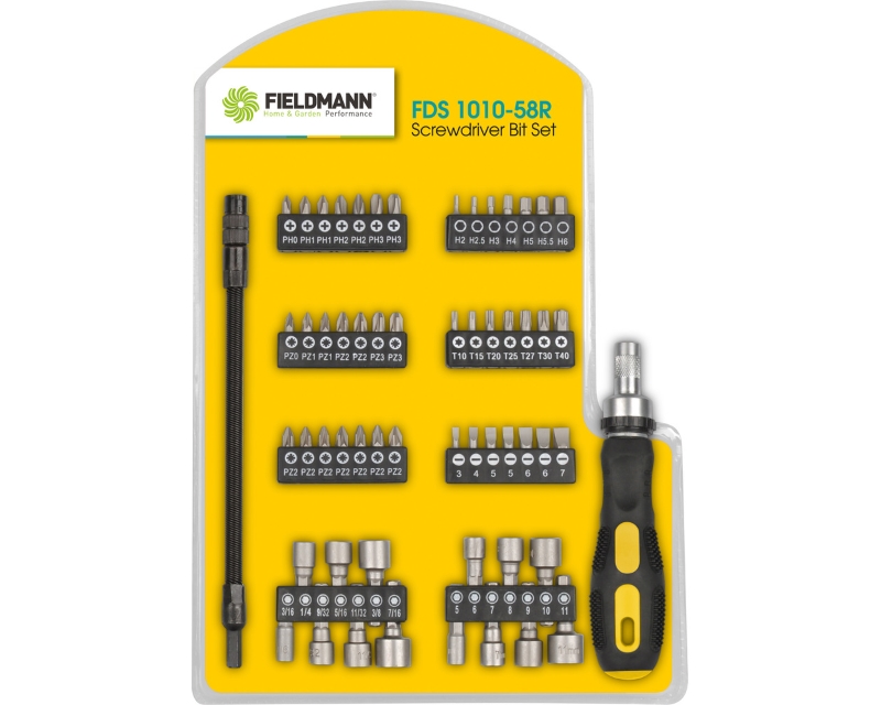 FIELDMANN Set bitova sa odvijačem FDS 1010-58R | Online prodaja | Ananas