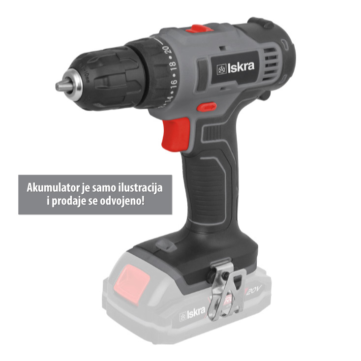 ISKRA X-CROSS akumulatorska bušilica 20V IX-DR39 | Online prodaja | Ananas