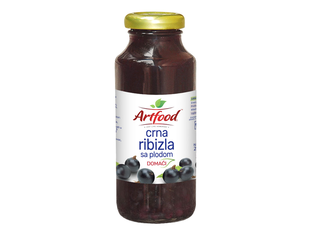 Artfood Sok od crne ribizle sa plodom, 250ml | Online prodaja | Ananas