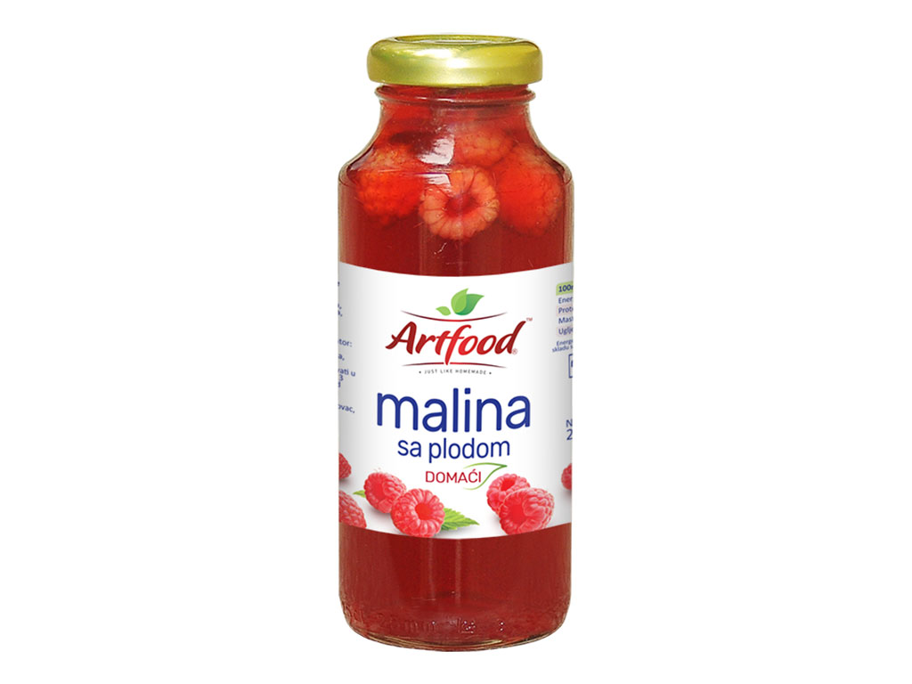 Artfood Sok od maline sa plodom, 250ml | Online prodaja | Ananas