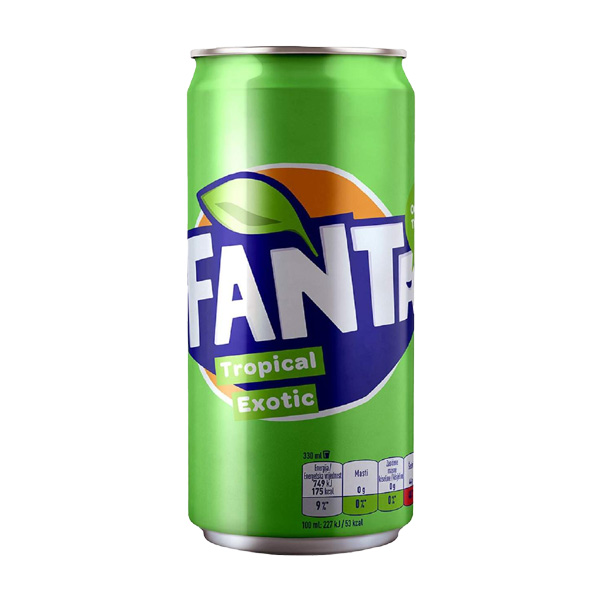 Fanta Tropical Exotic Gazirani sok, 0.33L | Online prodaja | Ananas