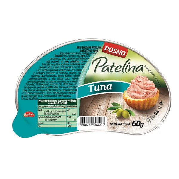 PATELINA Pašteta od tune 60g | Online prodaja | Ananas