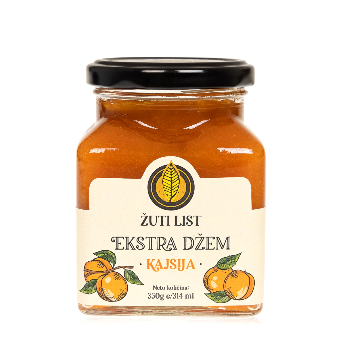 ŽUTI LIST Domaći ekstra džem od kajsije 350g | Online prodaja | Ananas