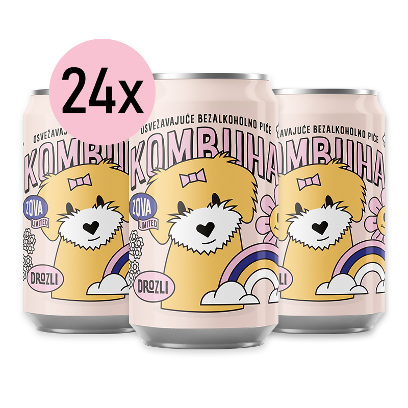 Drozli Kombuha Zova, 24 x 0.33l | Online prodaja | Ananas
