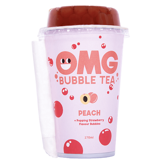 OMG BUBBLE TEA Breskva sa bobicama jagode, 270ml | Online prodaja | Ananas