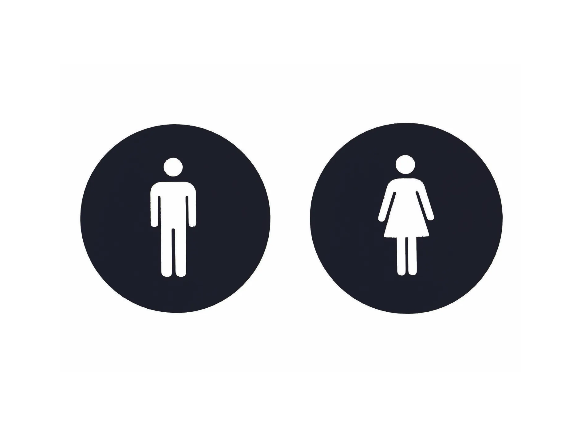 EPIC PRODUCTION Znak za toalet muški i ženski 2/1 crni | Online prodaja ...