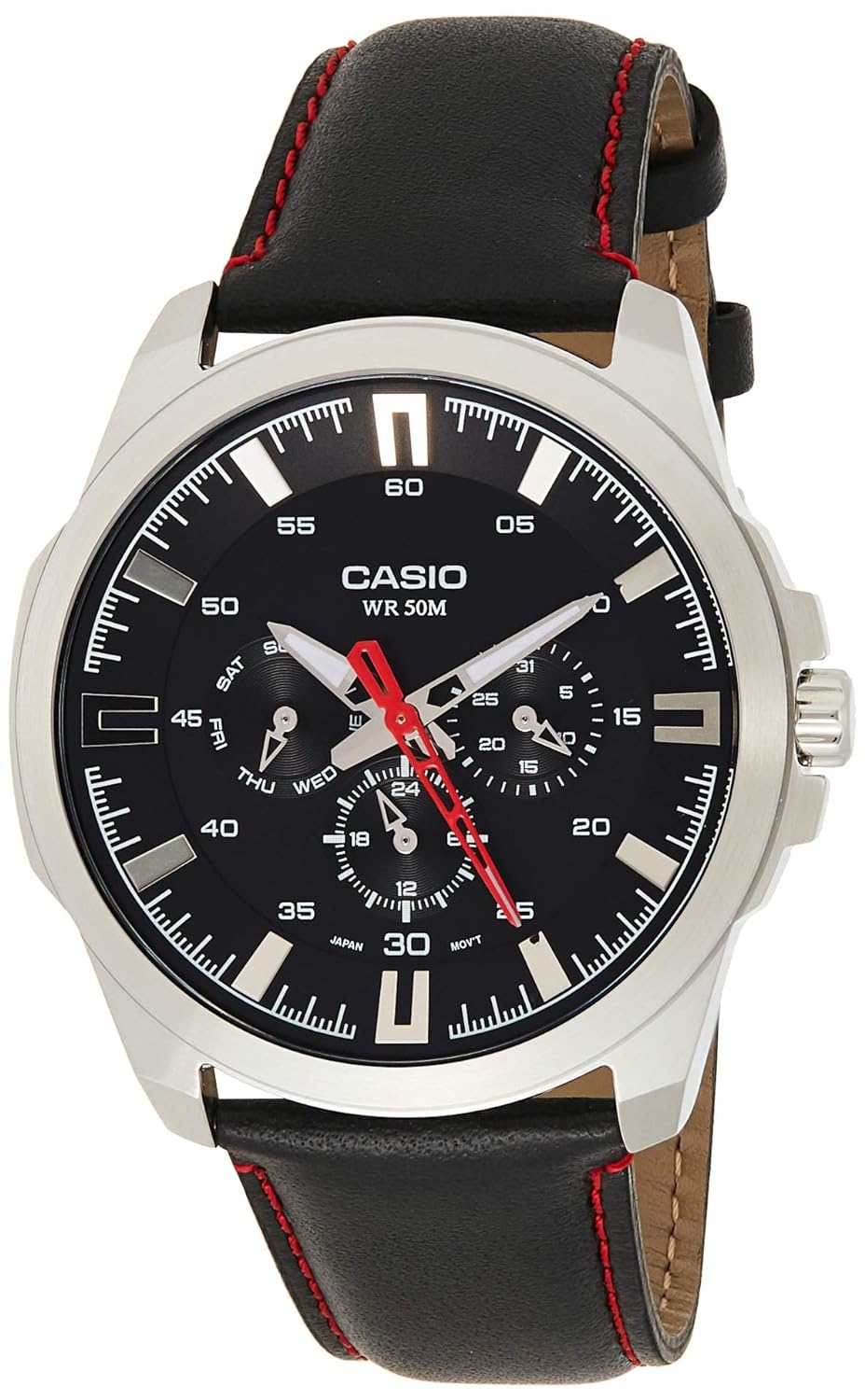 CASIO Muški ručni sat, Kvarcni mehanizam, Crni brojčanik, MTP-SW310L ...
