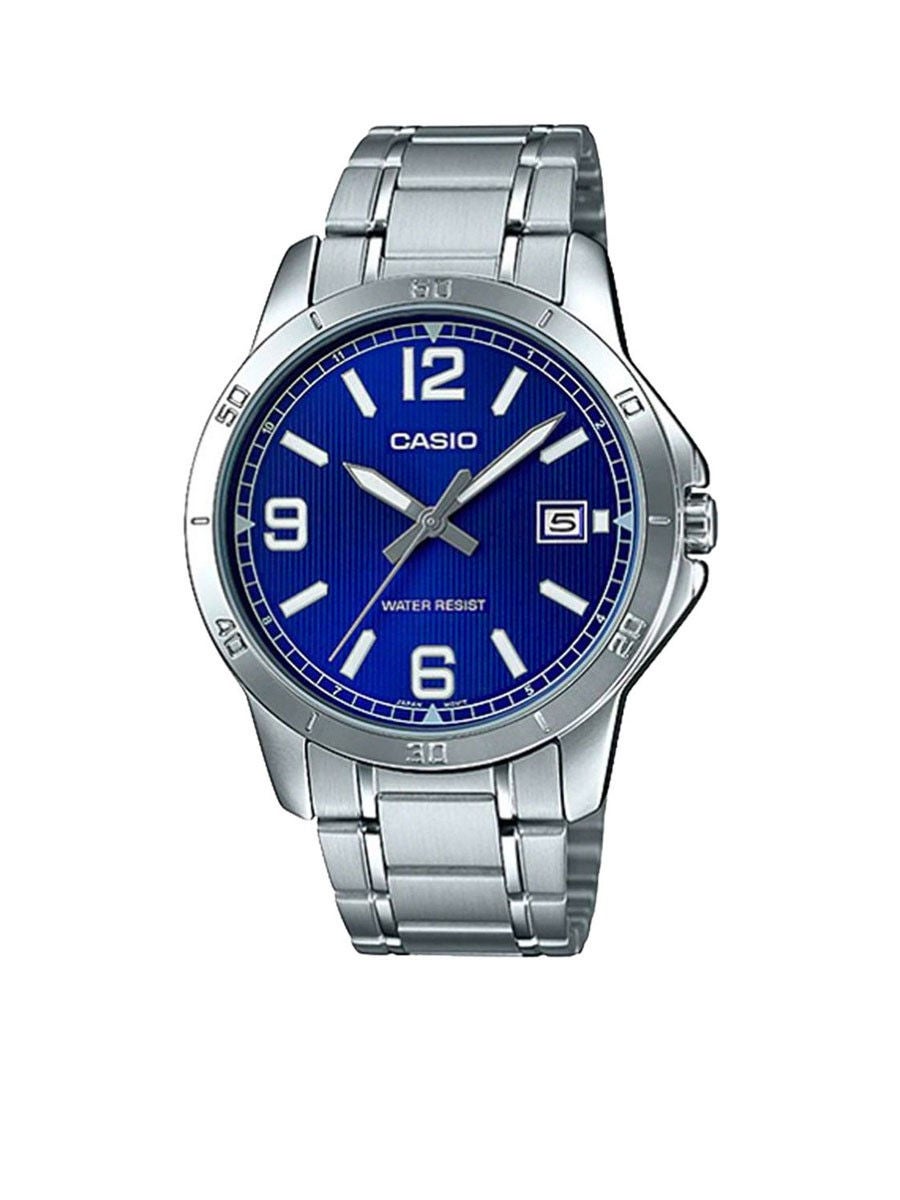 CASIO Muški ručni sat, Kvarcni mehanizam, Plavi brojčanik, MTP-V004D ...