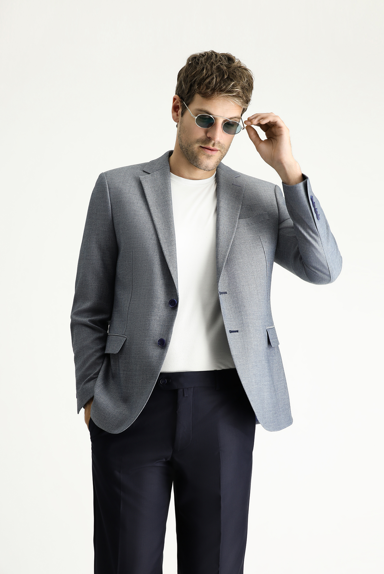 Kiğılı Muški sako, Slim Fit Classic, Sivi | Online prodaja | Ananas