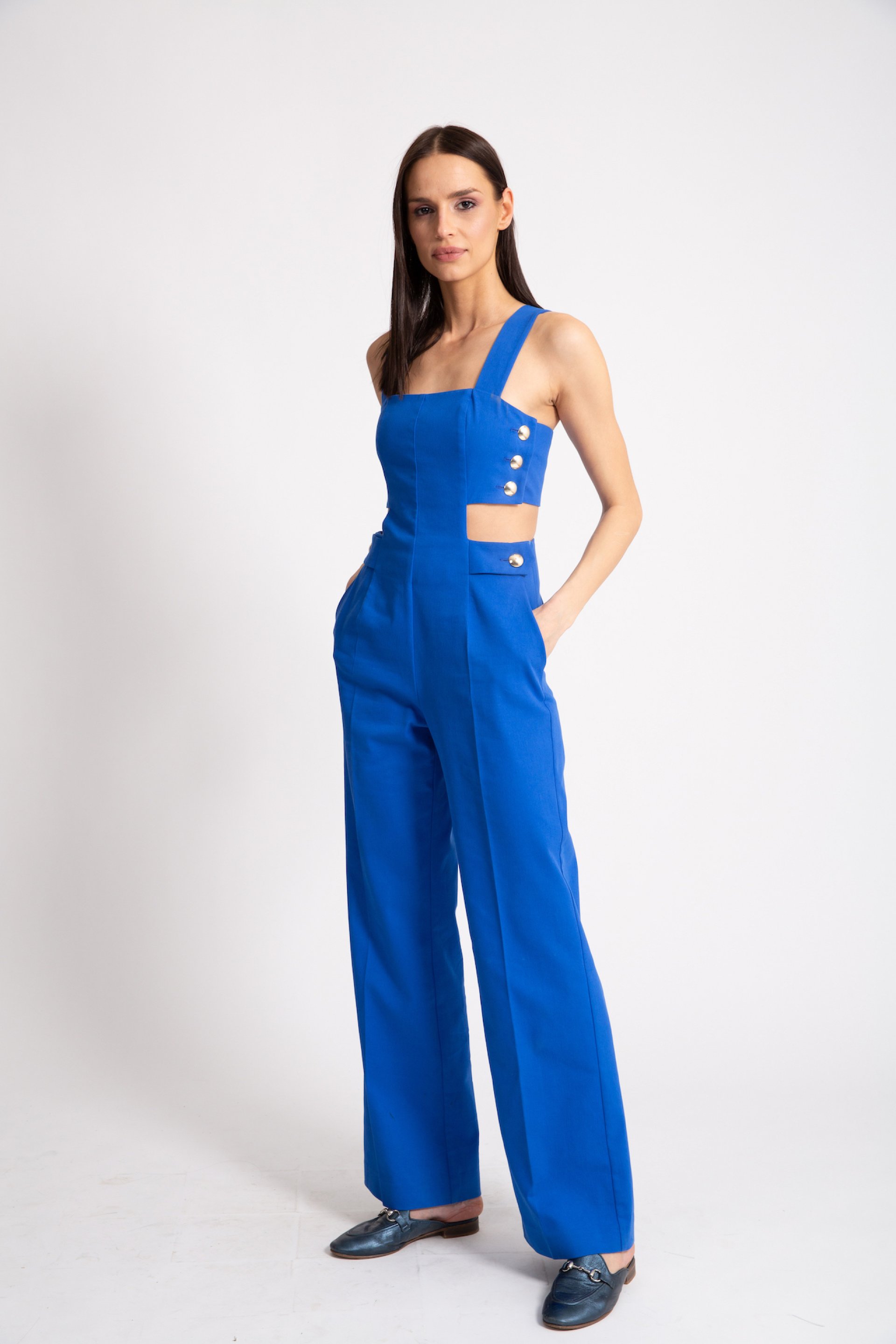 PS FASHION Ženski kombinezon YYBCKOMB004 01 plavi | Online prodaja | Ananas