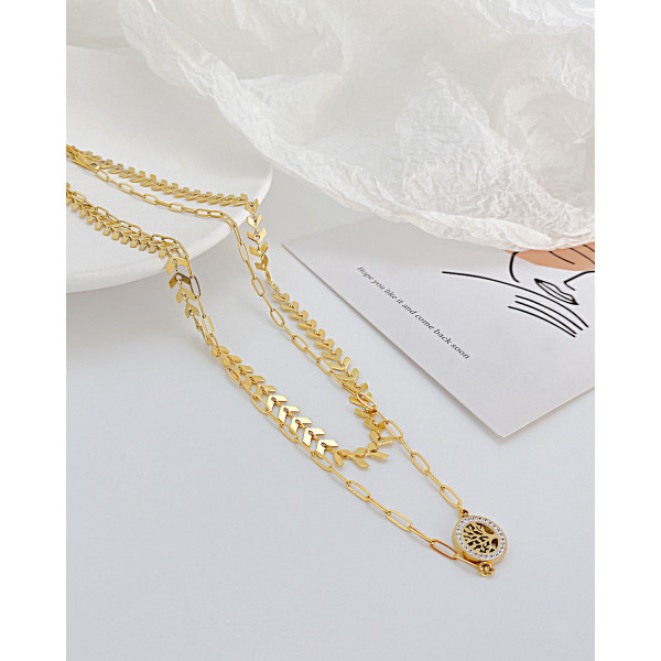 Ženska ogrlica GX2082J zlatne boje | Online prodaja | Ananas