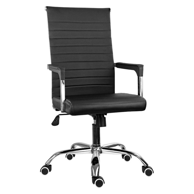 STOLICI.MK Executive Modern Стол URBAN Челичен хром, Црн | Најголема ...