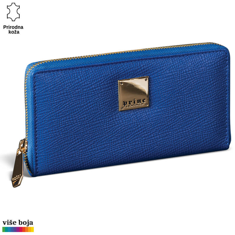 Princ Leather Ženski kožni novčanik Zip Luxury, Plavi | Online prodaja ...