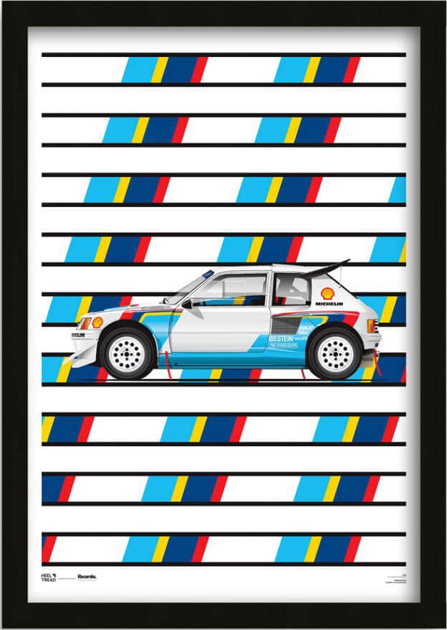 HEEL TREAD Poster "Peugeot 205 T16 Rally" 50X70cm | Online prodaja | Ananas