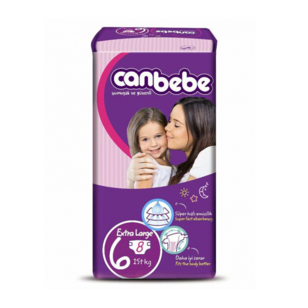 CANBEBE 6 пелени 16+ kg, 8 парчиња | Најголема онлајн продавница во ...