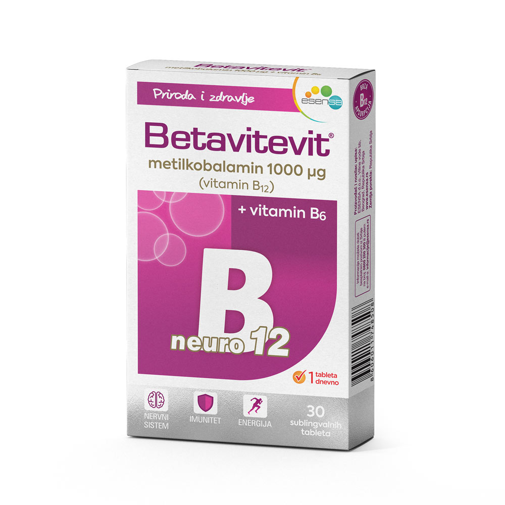 Betavitevit Neuro B12 sa vitaminom B6 30 tableta | Online prodaja | Ananas