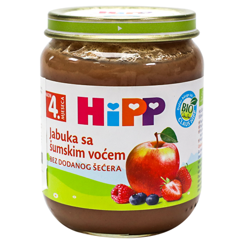 HIPP 4203/935-шумско овошје и јаболка каша 125 g | Најголема онлајн ...