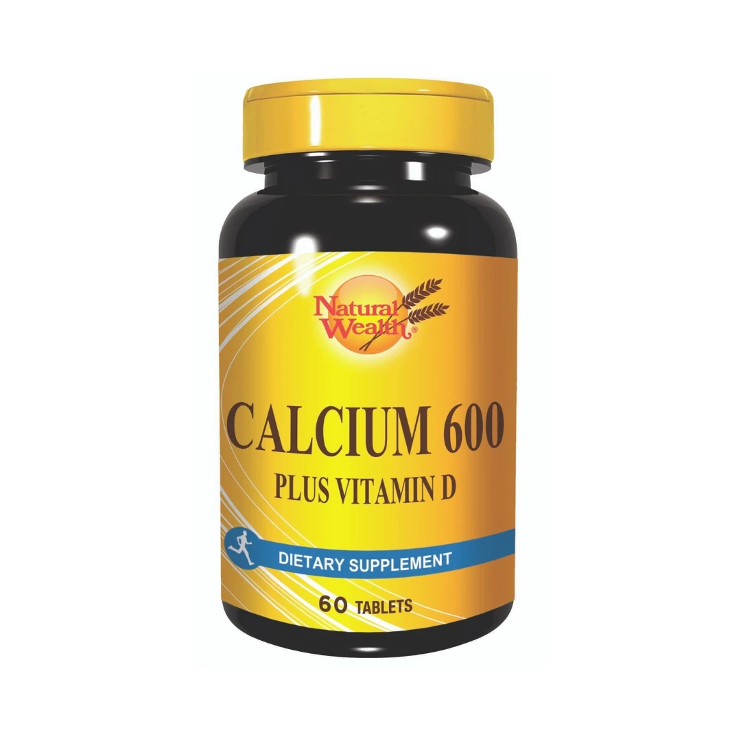 NATURAL WEALTH Kalcijum 600 + Vitamin D 60/1 | Online prodaja | Ananas