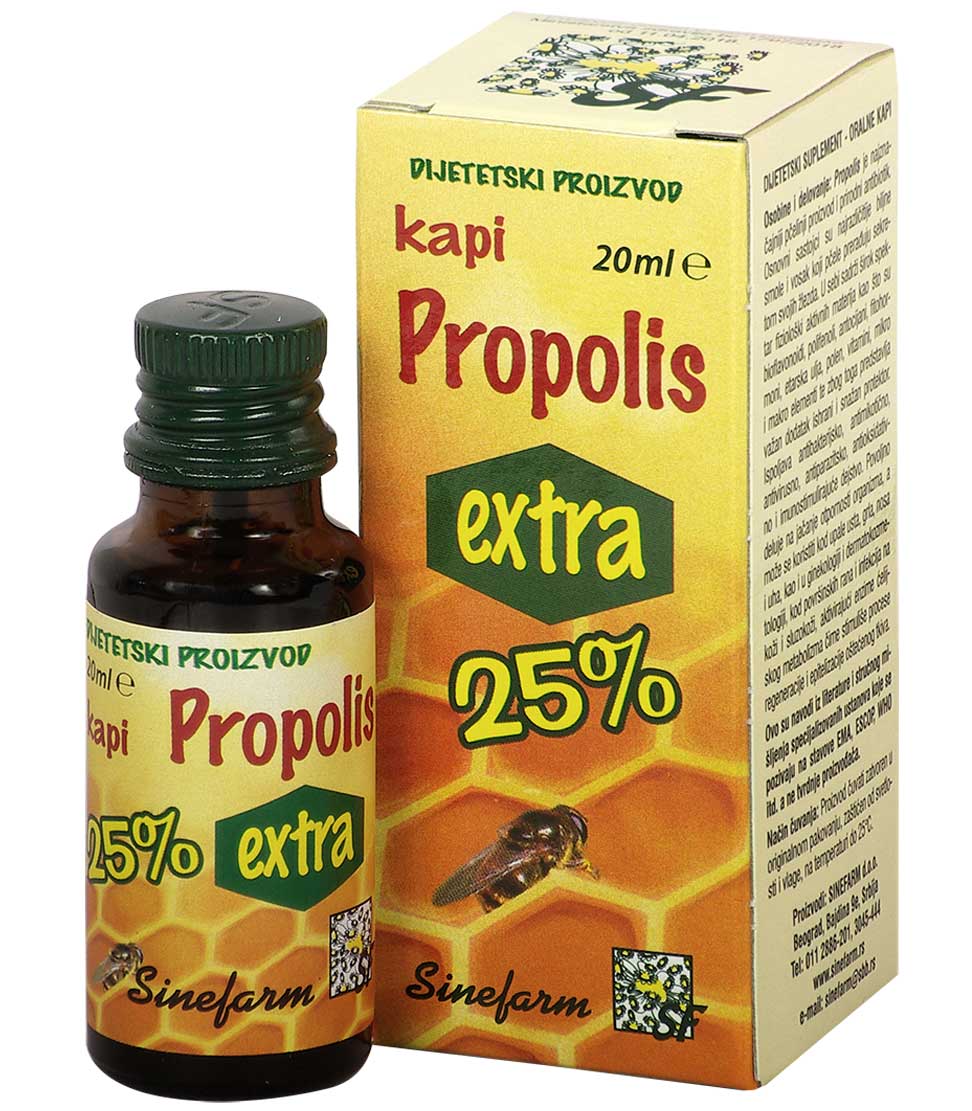 SINEFARM Propolis kapi EXTRA 25% 20 ml | Online prodaja | Ananas