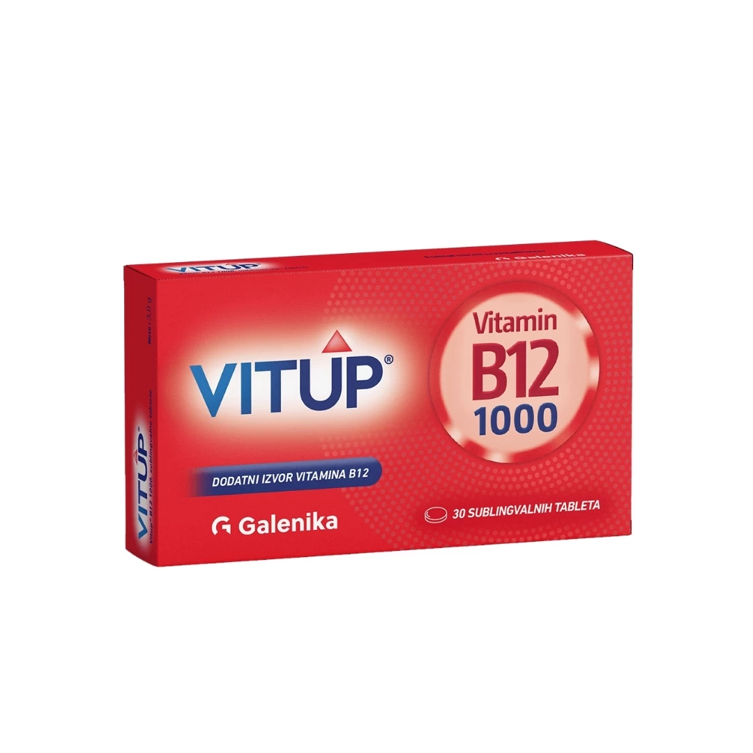 VITUP® Vitamin B12 1000 30 Sublingvalnih Tableta | Online prodaja | Ananas