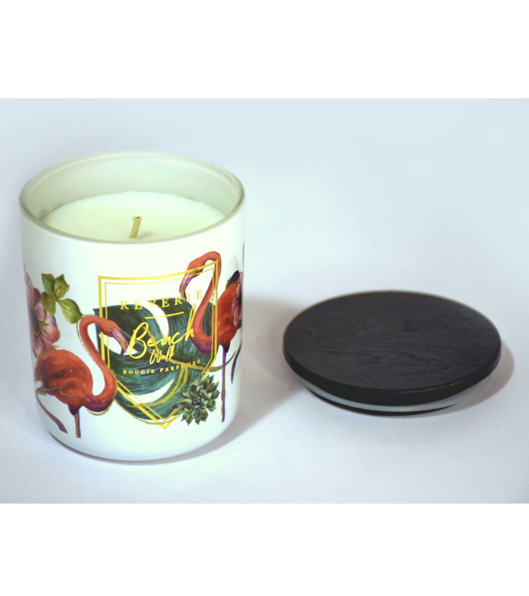 CANDELE FIRENZE Свеќа Glass Fantasy (бела со фламинго) | Најголема ...